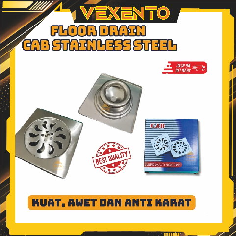 Jual Saringan Kamar Mandi Stainless Floor Drain merk CAB by Vexento | Shopee Indonesia