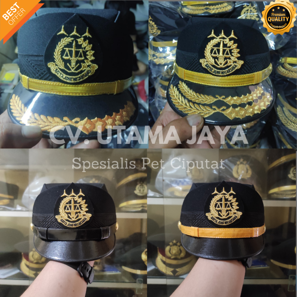 Jual Topi Pet PDU PDU PDUK PDUB JAKSA KEJAKSAAN Hakim Wanita GOLONGAN ...
