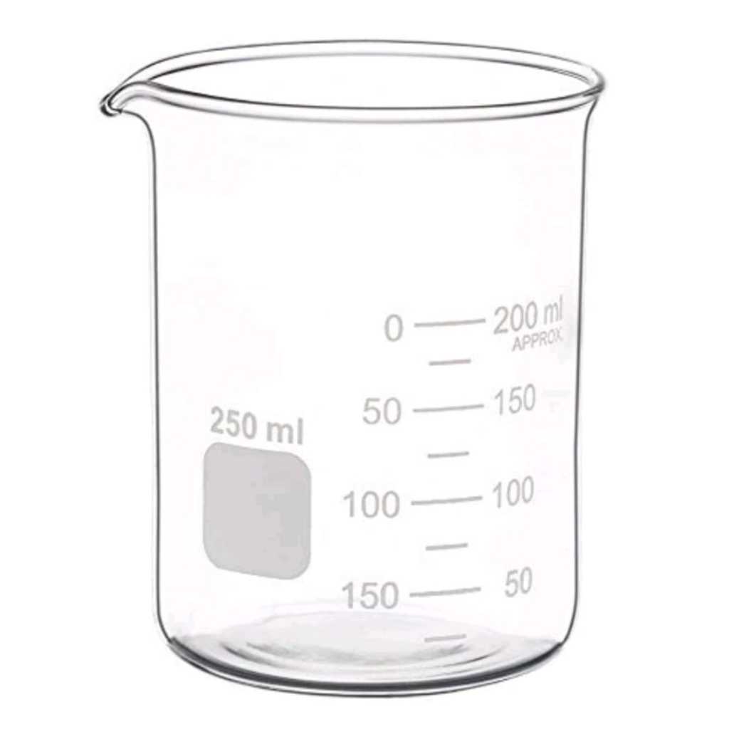 Jual Beaker Glass Gelas Kimia Kaca 250 ml Gelas Beaker 250ml Approx | Shopee Indonesia