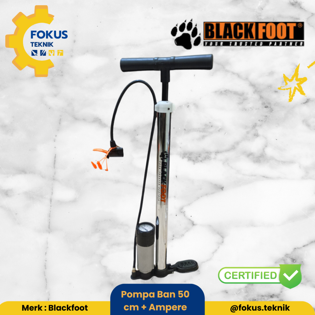 Jual Pompa Angin Manual Panjang BLACKFOOT Hand Pump Sepeda Motor 50 Cm ...