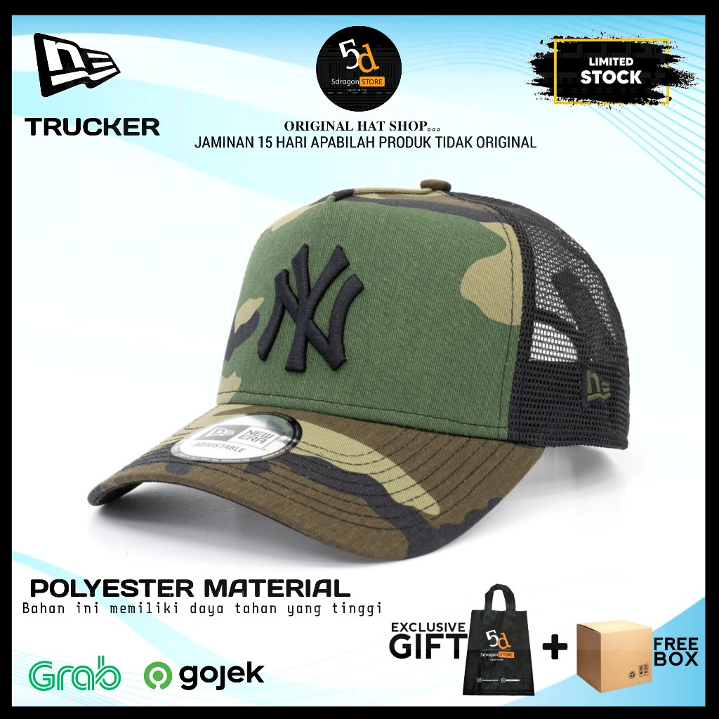 Jual TOPI NEW ERA ORIGINAL TRUCKER NEW YORK YANKEES CAMO | Shopee Indonesia