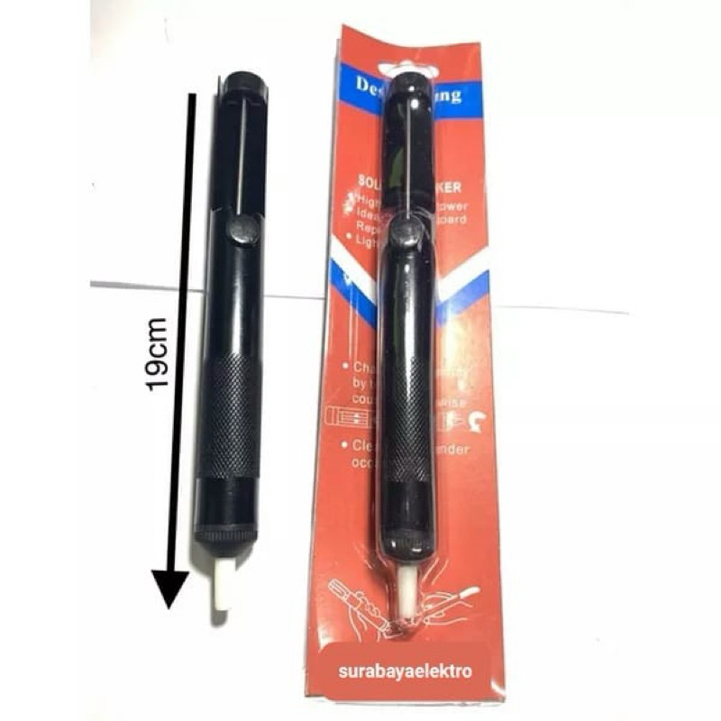 Jual Sedot timah solder besi hitam/Atraktor/Penyedot timah/Sedotan ...