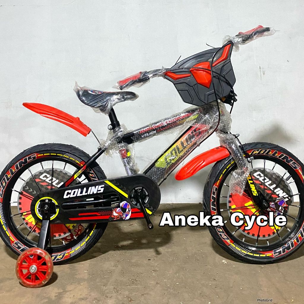 Jual Sepeda Anak Cowok Roda Empat BMX Velion Collins 16 Inch | Shopee ...