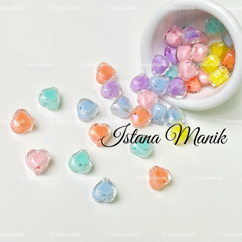 Jual Manik mote acrylic Doff / Clear Love bintang kupu bunga 15gr ...