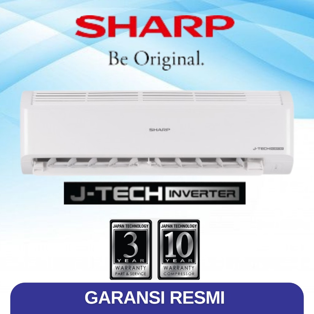 Jual AC Sharp Split J-Tech Inverter 1/2PK AH-X6BEY Garuda | Shopee ...