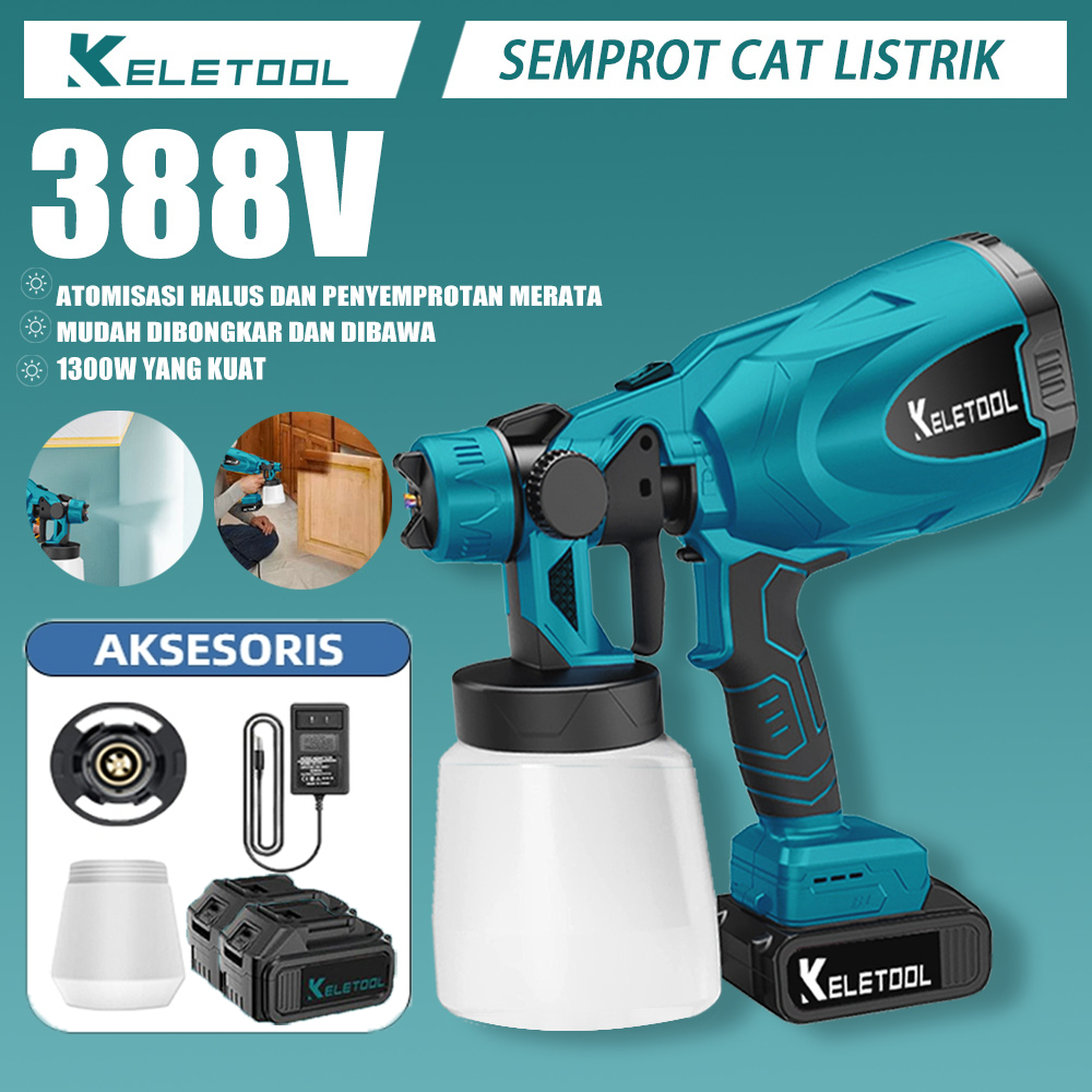 Jual Keletool 1800W Alat semprot cat listrik 800ML pistol Paint air ...