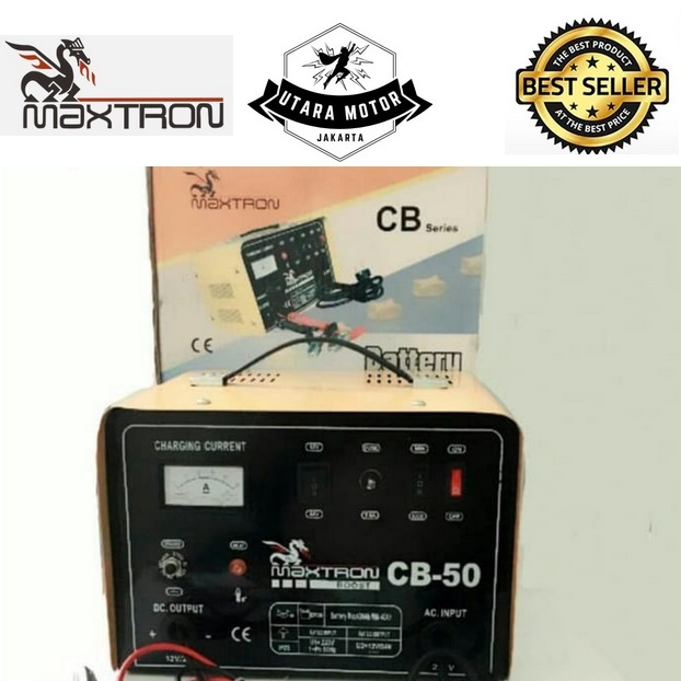 Jual MAXTRON Battery Charger 50A CB-50 12V 24V Travo Aki Kapal Genset ...