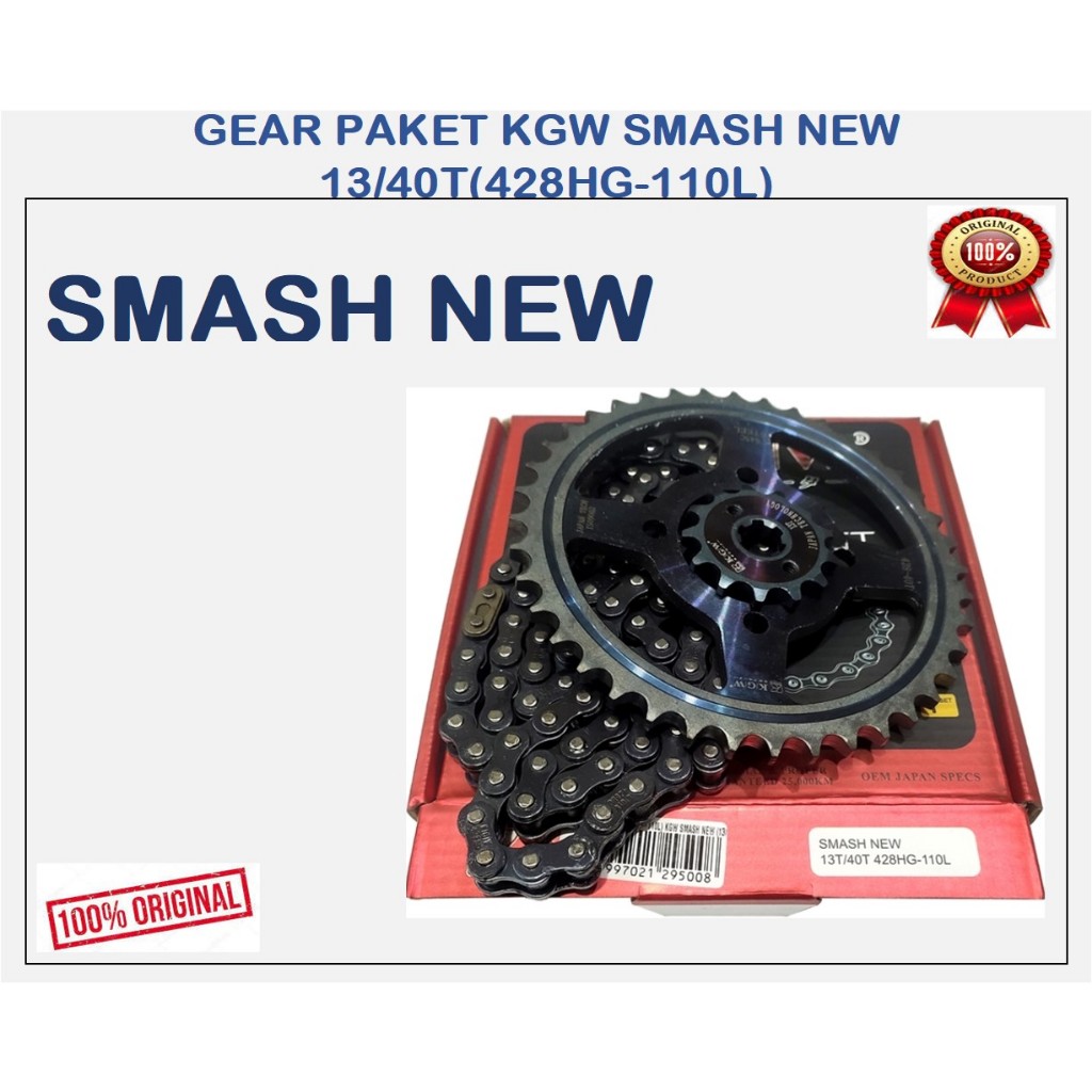 Jual Girset/Chain Kit/Gear Set/Rantai/GEAR PAKET 13/40T(428HG-110L) KGW ...