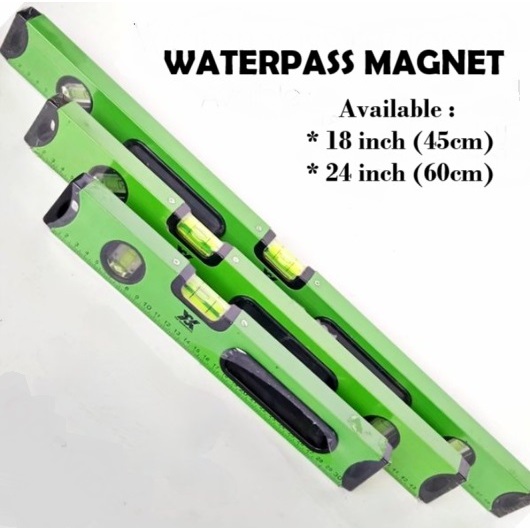 Jual Waterpas Waterpass Magnet Waterpas Aluminium Tebal Magnet 18 inch ...