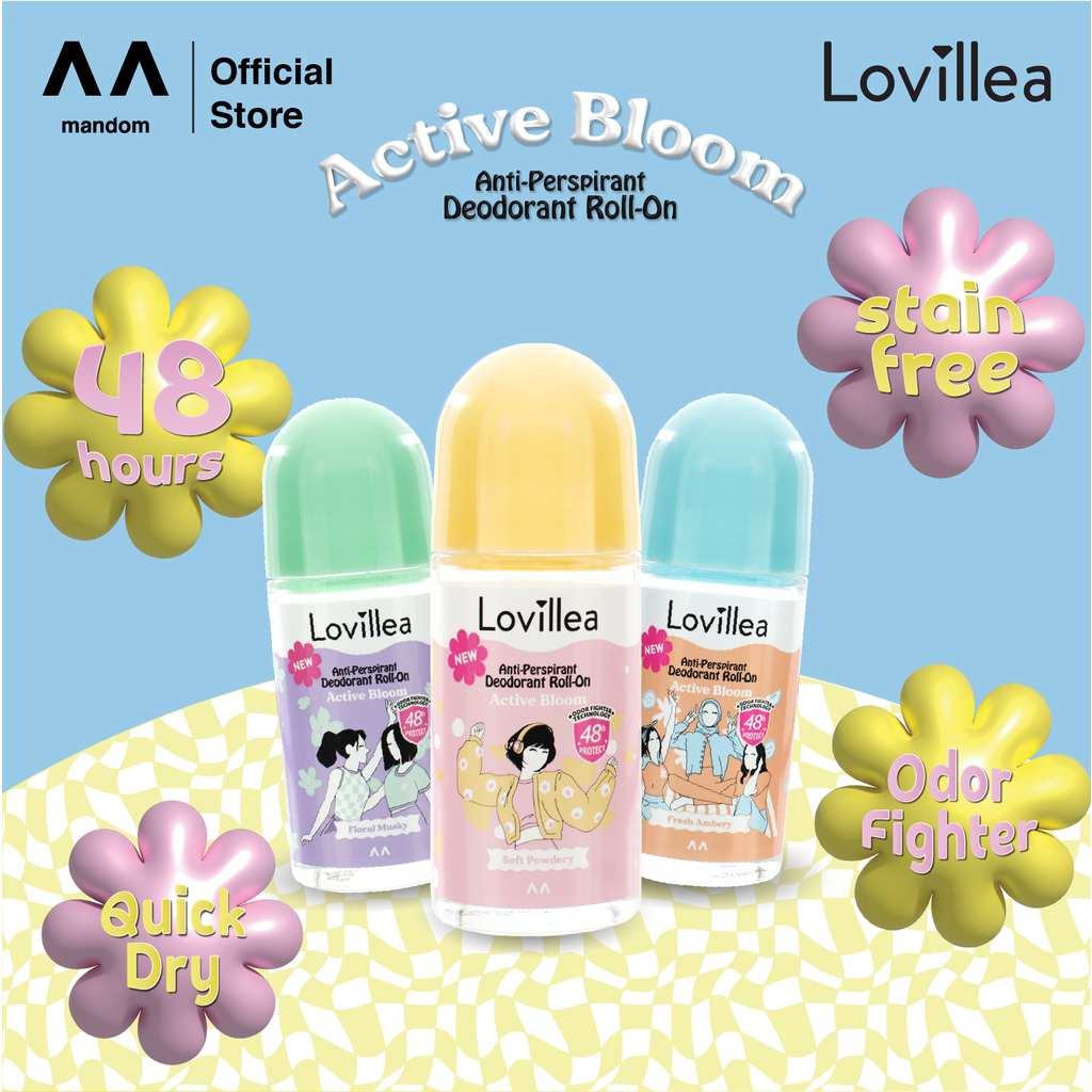 Jual Lovillea Active Bloom Anti-perspirant Deodorant Roll-On 50ml | Shopee Indonesia