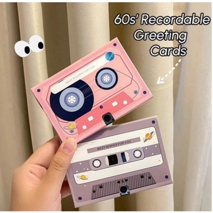 Jual Kartu ucapan suara rekaman voice card record kado gift unik hadiah pesan suara kaset tape ...