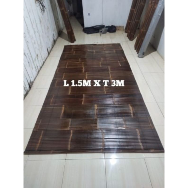 Jual Jual kerey bambu wulung / tirai bambu wulungBahan kulitan bambu ...