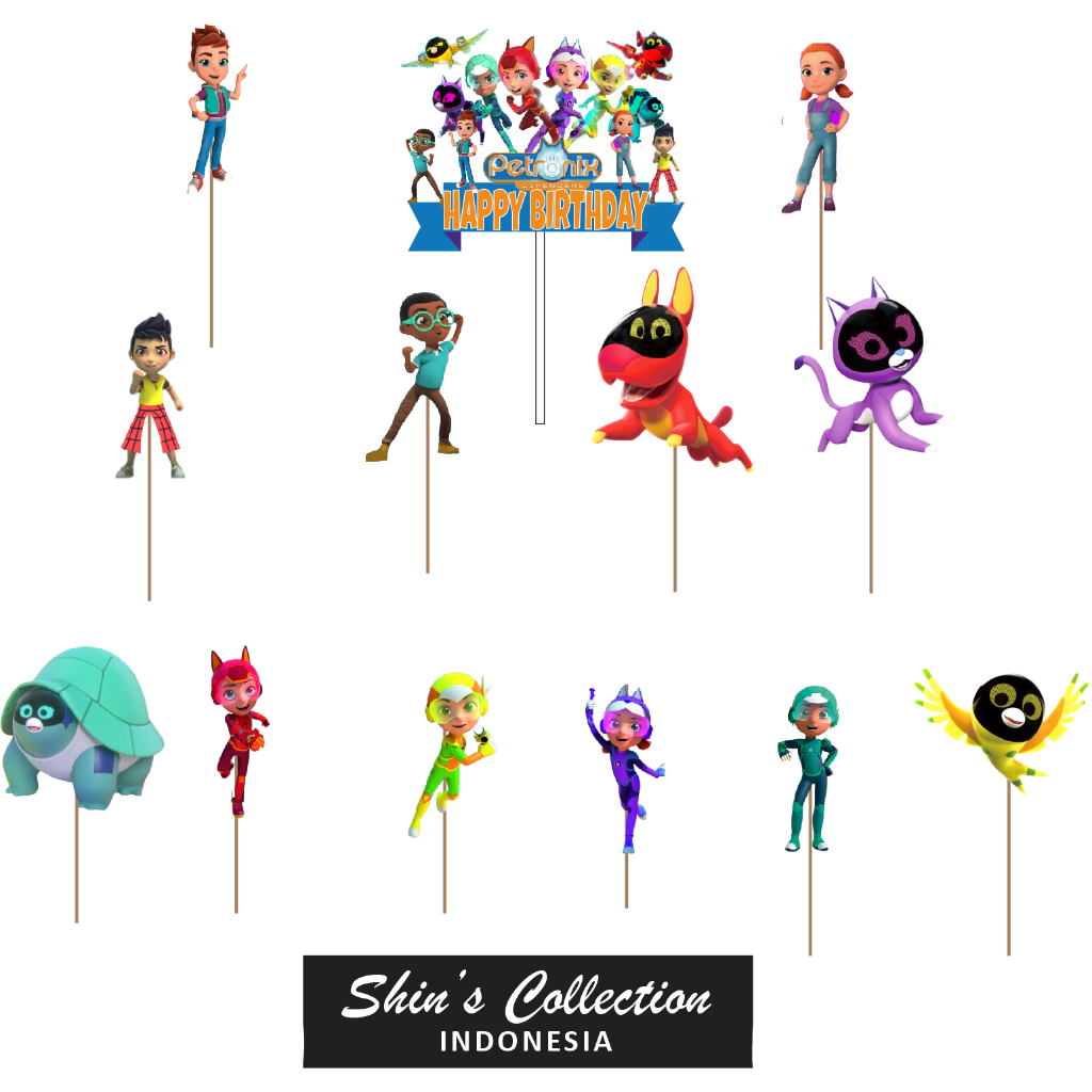 Jual Cake topper Petronix Defenders isi 13 pcs | Shopee Indonesia