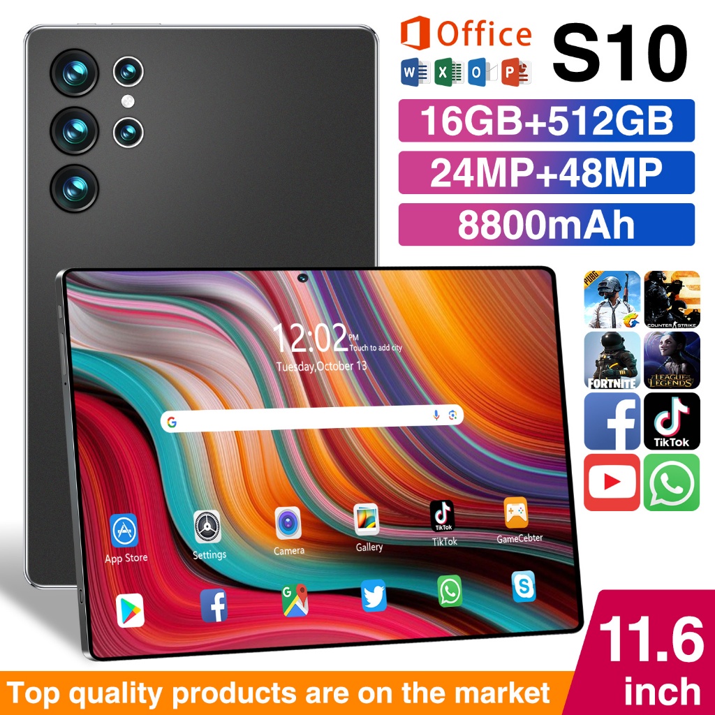 Jual 【Bisa COD】Tablet PC Asli Baru Tab S10 16GB + 512GB Tablet Android ...