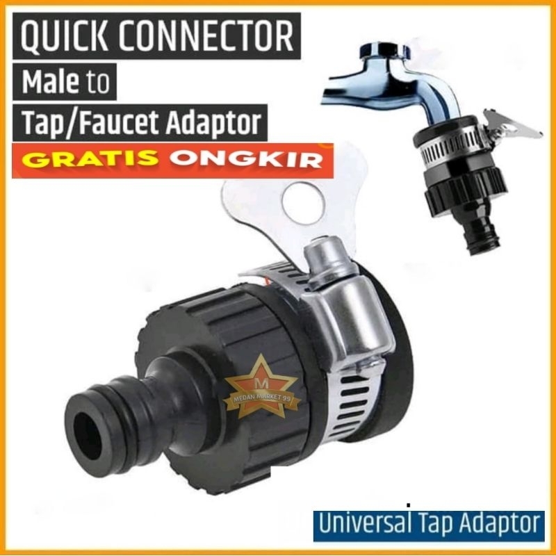 Jual KONEKTOR KRAN KE SELANG AIR/ QUICK CONNECTOR MALE TO FAUCET ...