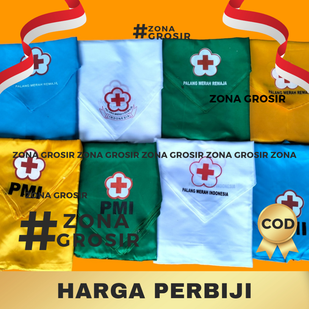 Jual Syal PMI / PMR sablon ( bijian ) | Shopee Indonesia