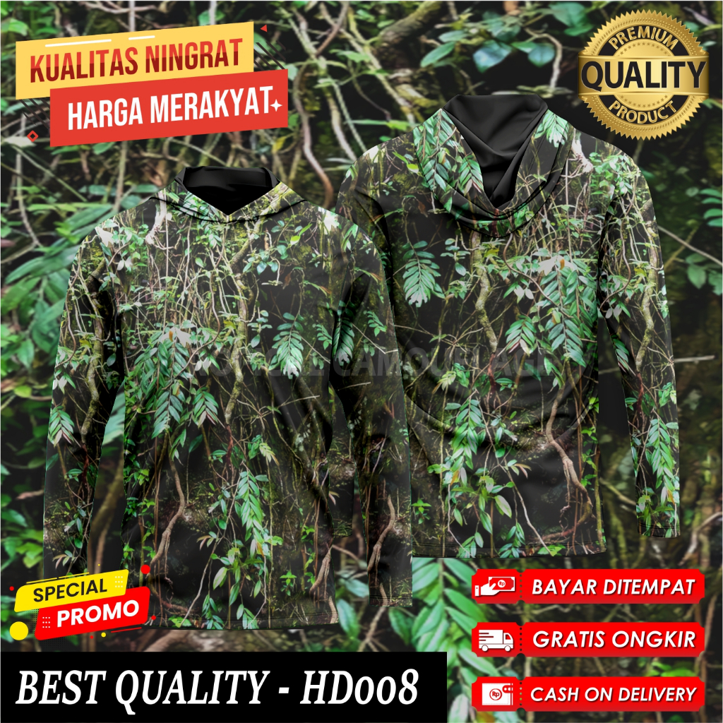 Jual Baju Camo Hoodie Berburu Pakaian Kamuflase Hunting HD-008 | Shopee Indonesia