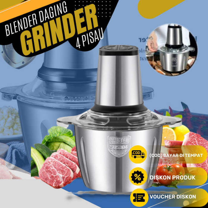 Jual Blender Daging stainless Elektrik Meat Grinder Blender Bumbu Dapur ...