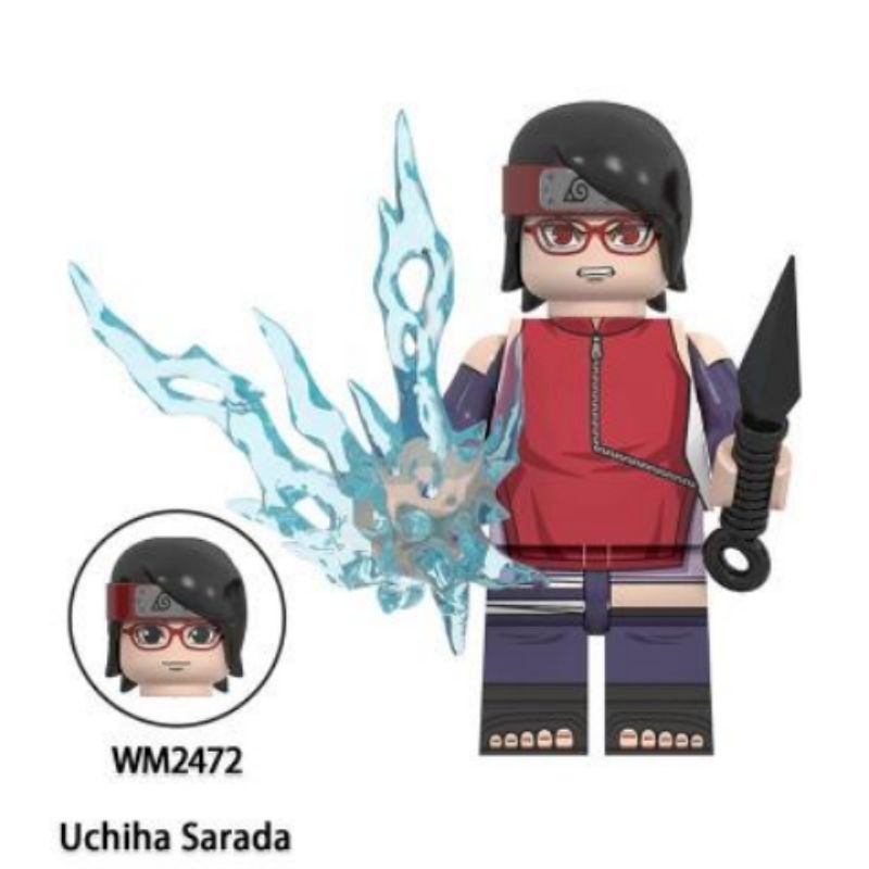 Jual Mini Action Figure Uchiha Sarada Anime Boruto Naruto Brick Mainan ...
