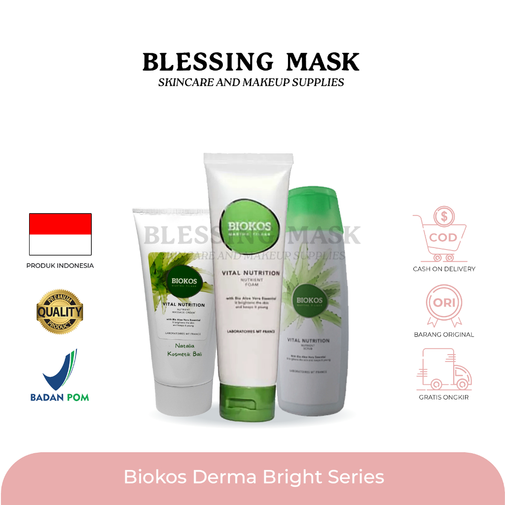 Jual Biokos Vital Nutrition NT Facial Foam | Massage Cream | Scrub ...