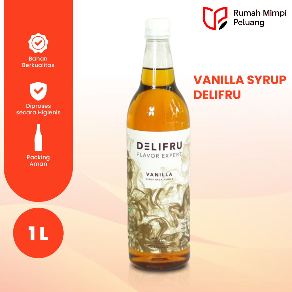 Jual Sirup Vanilla Delifru Syrup Campuran Minuman Rasa Vanila Sirop 1