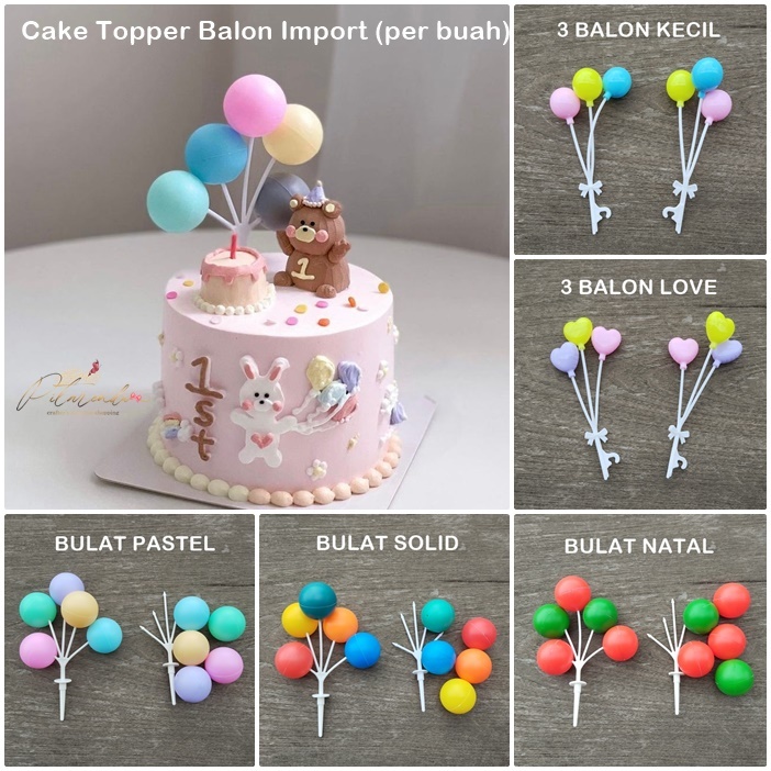 Jual TOPR-53 : Cake Topper Balon Love Kincir Angin Import (per buah ...