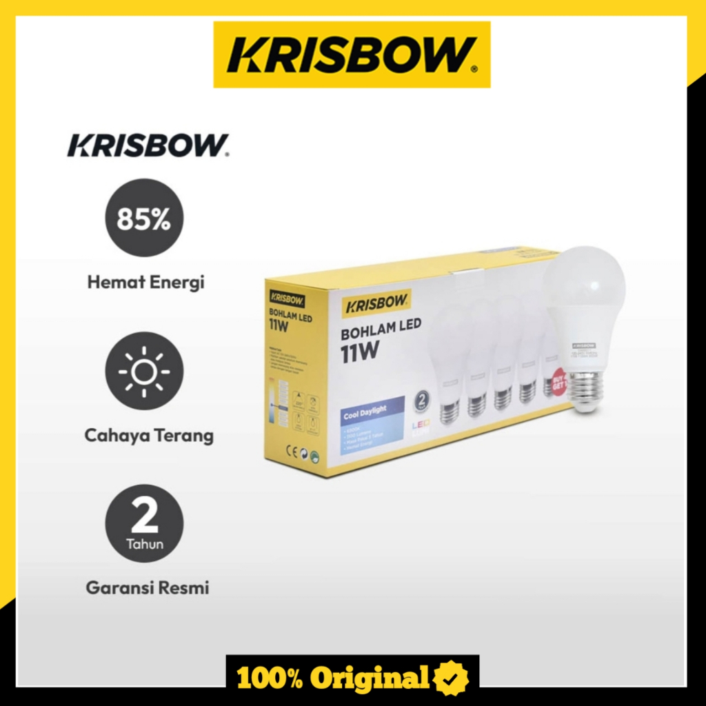 Jual Krisbow Set 5 Pcs Lumi Bohlam Led 11 Watt | Shopee Indonesia