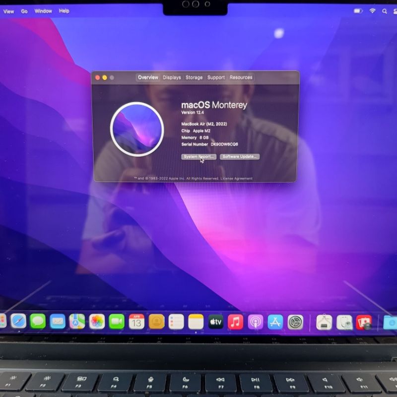 Jual macbook air m2 ram 8 Ssd 256 full set midnight blue | Shopee Indonesia