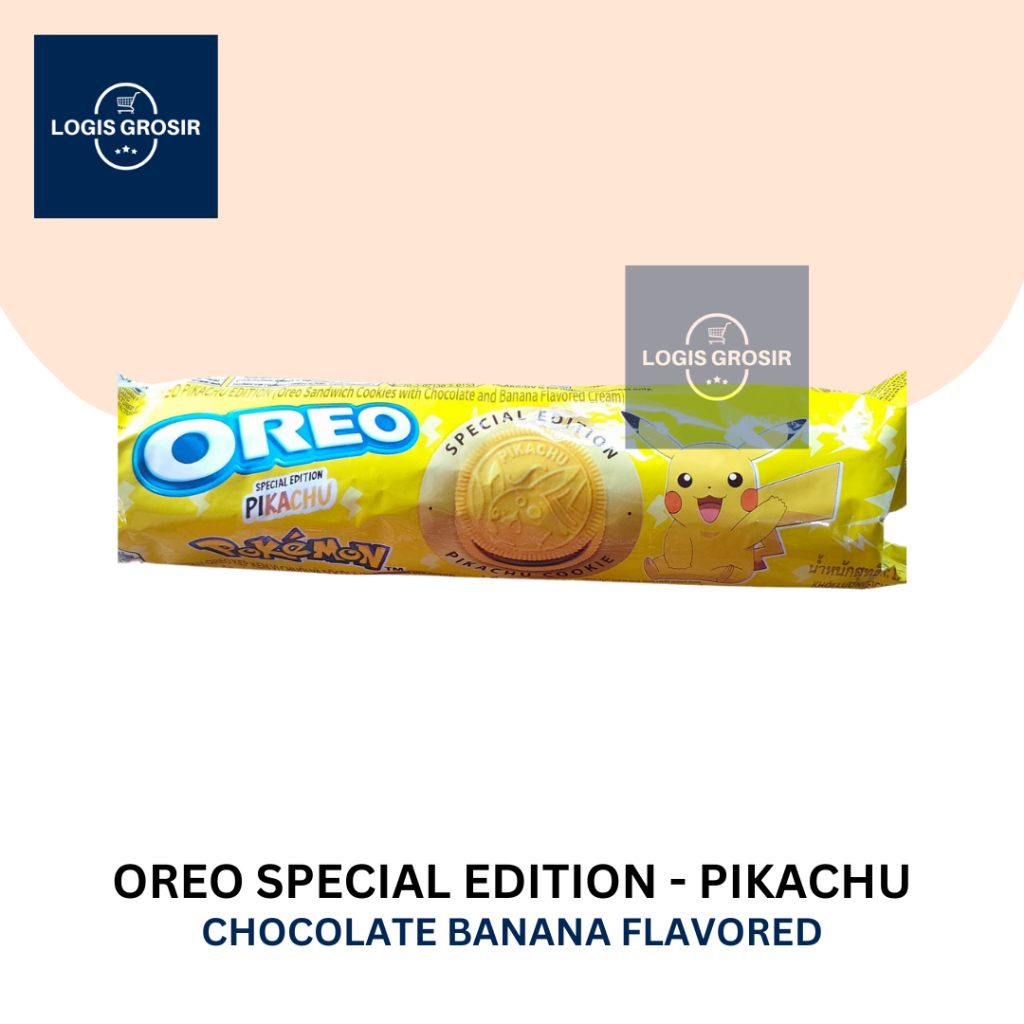 Jual Oreo Special Edition Chocolate Banana Coklat Pisang Pokemon ...