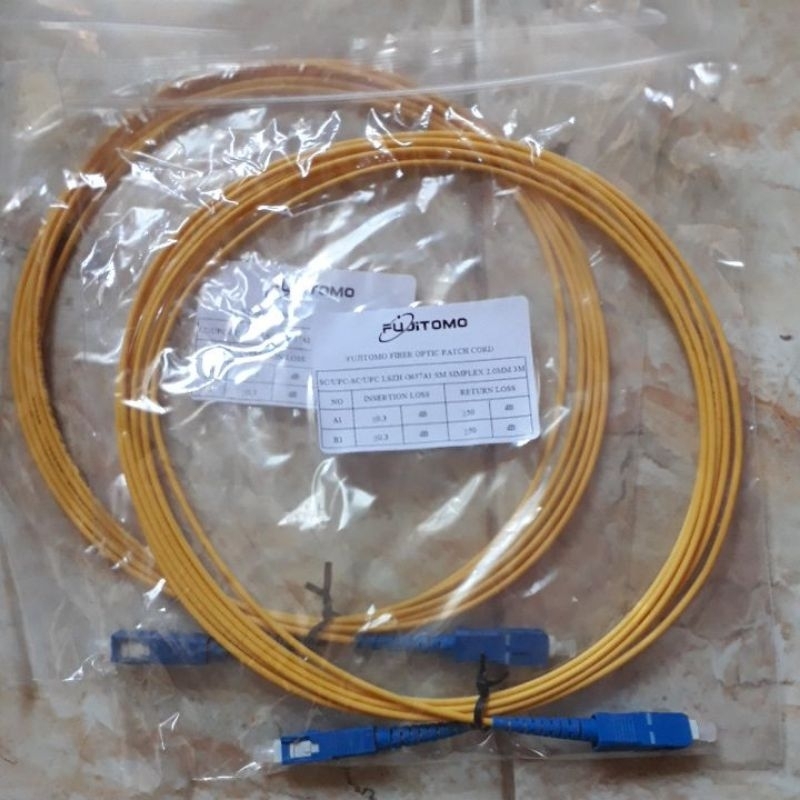Jual Patchcore / Patchcord FUJITOMO COLOR [ 2 mm - 3 Meter ] | Shopee ...
