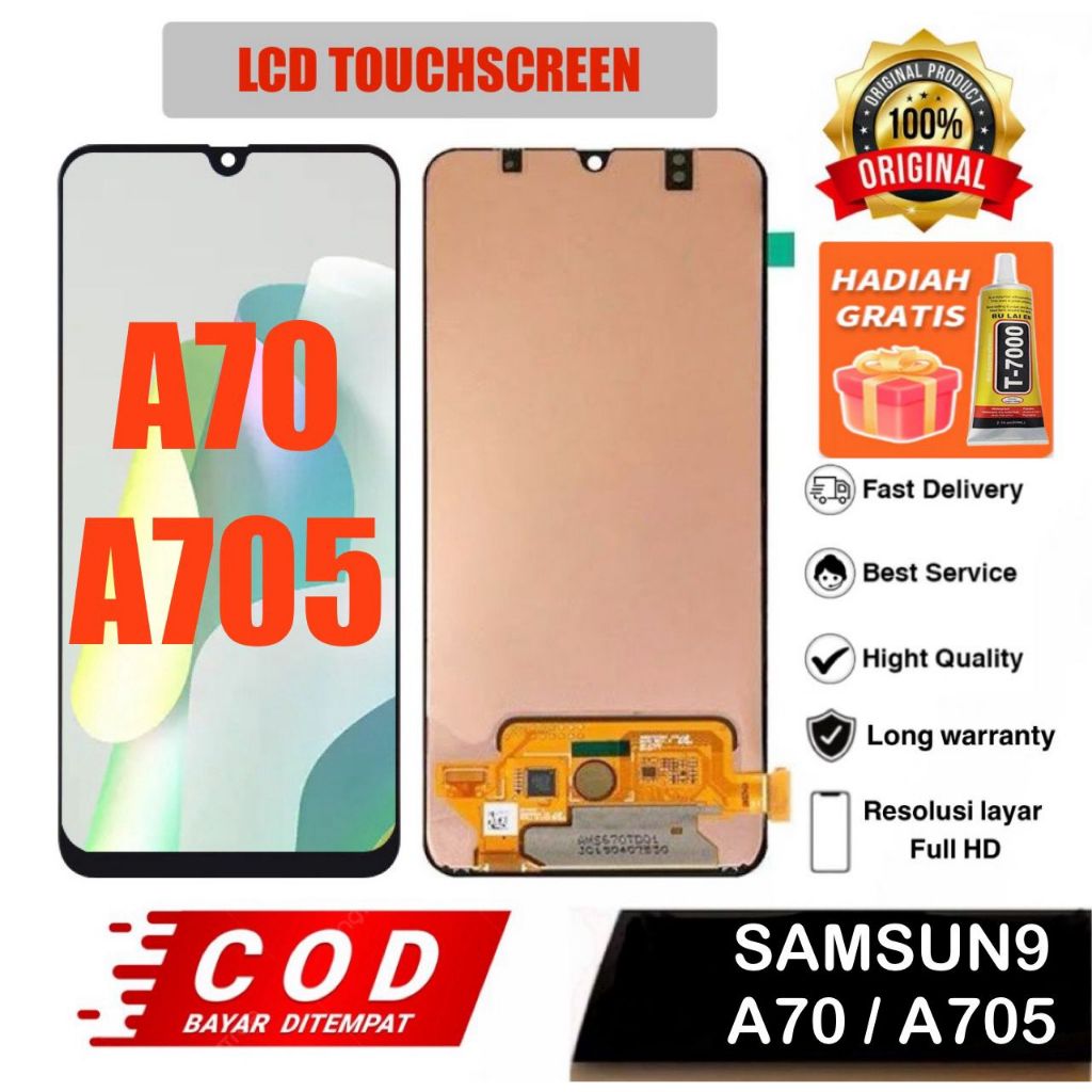 Jual LCD TOUCHSCREEN SAMSUNG A70 / A705 FULLSET ORIGINAL + LEM | Shopee ...