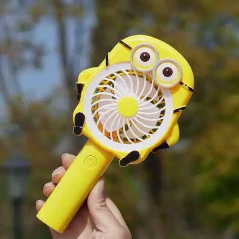 Jual MINION KIPAS ANGIN PORTABLE / STANDING MINI FAN LAMPU LED KARAKTER ...