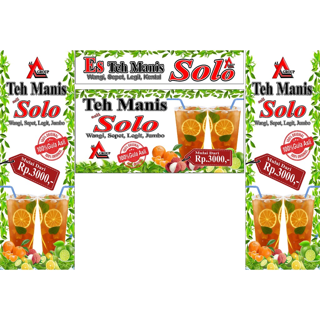Jual Stiker es teh manis asli solo | Shopee Indonesia