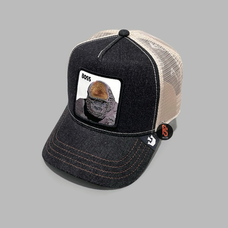 Jual TOPI ORIGINAL GOORIN BROS TRUCKER BOSS DENIM BLACK IVORY | Shopee ...