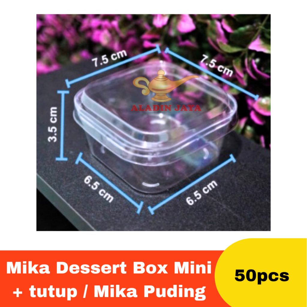 Jual Mika Dessert Box Mini + tutup / Mika Puding Kecil isi 50pcs ...