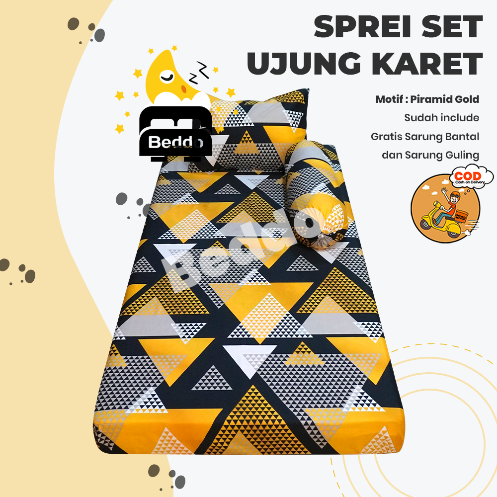 Jual Seprei Single Sudut Karet No 4 Ukuran 90×200×15 Set Sarung Bantal ...