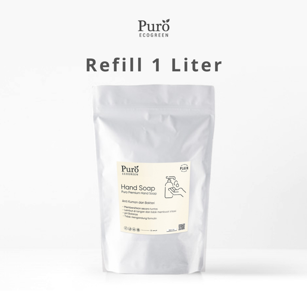 Jual PURO PREMIUM PLAIN Refill Hand Soap Pouch 1 Liter | Shopee Indonesia