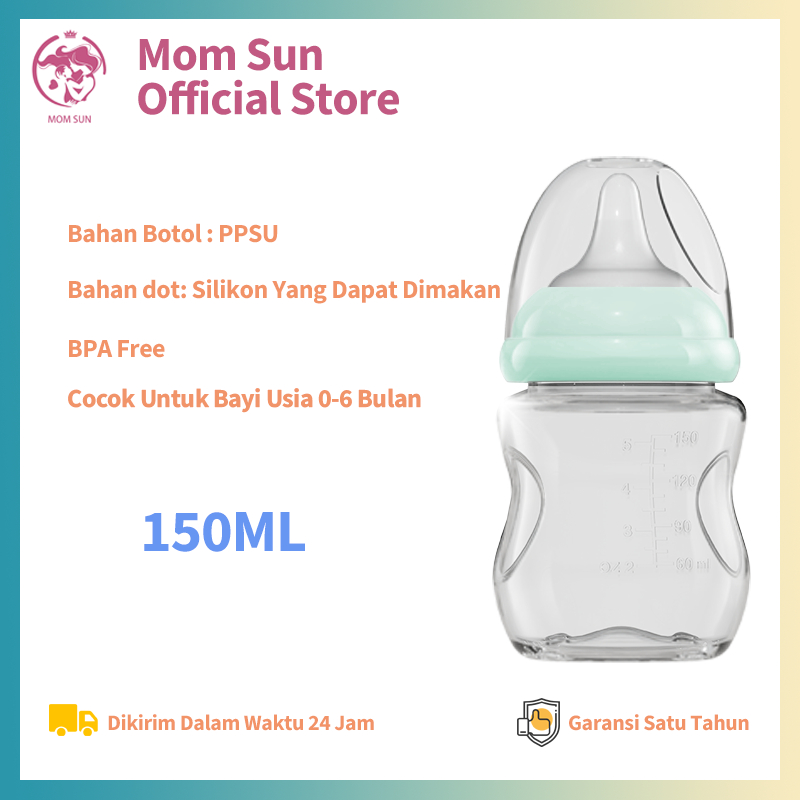 Jual Mom Sun Botol Susu bayi BPA Free Anti Bocor Botol Minum Bayi 150ML/260ML/330ML Dot Bayi ...