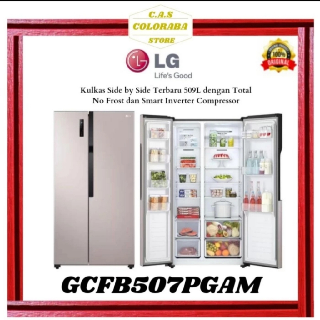Jual KULKAS LG GCFB507PGAM KULKAS SIDE BY SIDE GC-FB507PGAM GCFB507 GC ...