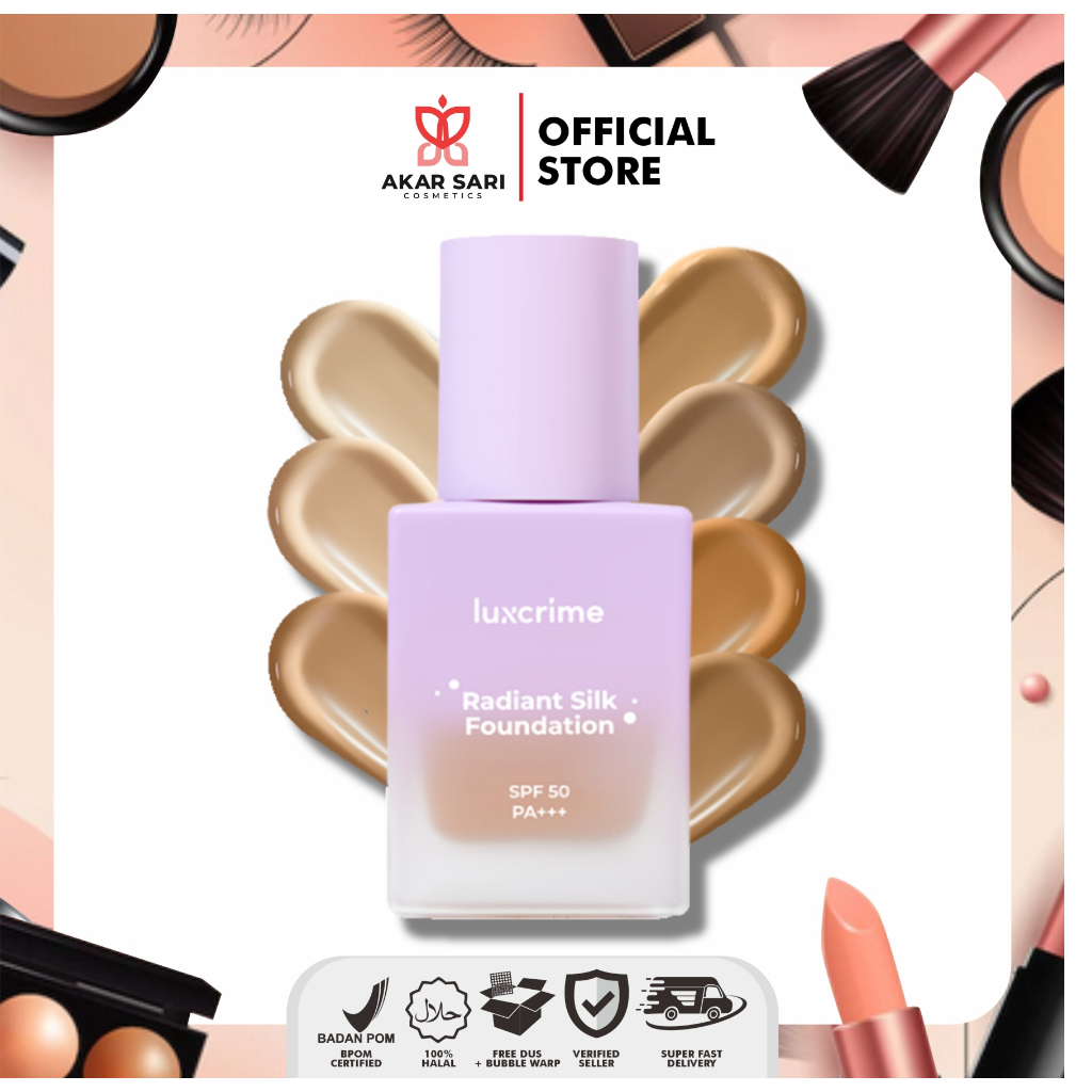 Jual LUXCRIME RADIANT SILK FOUNDATION SPF 50 PA+++ - Foundation | Shopee Indonesia