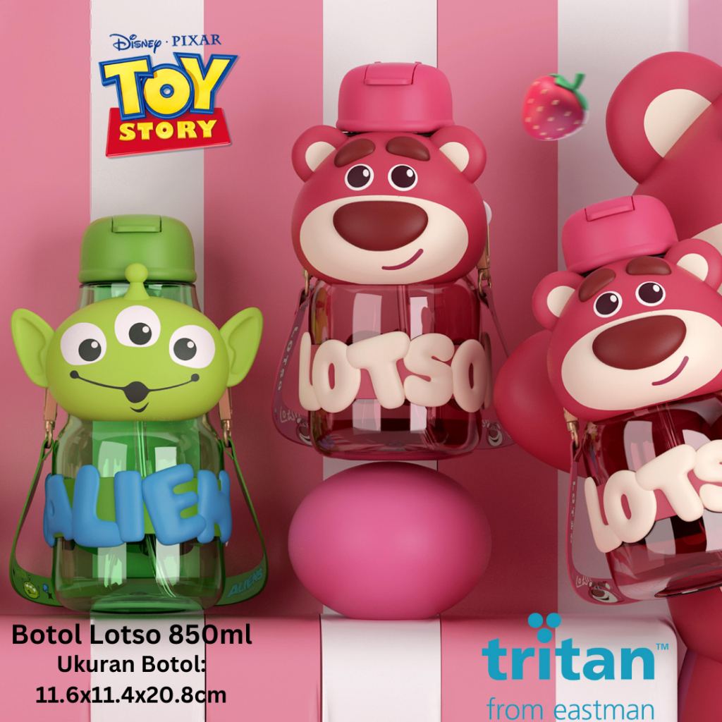 Jual ORIGINAL DISNEY LICENSE Botol Minum Karakter Lotso Alien Disney Toy Story Anak 850 mL Teguk ...