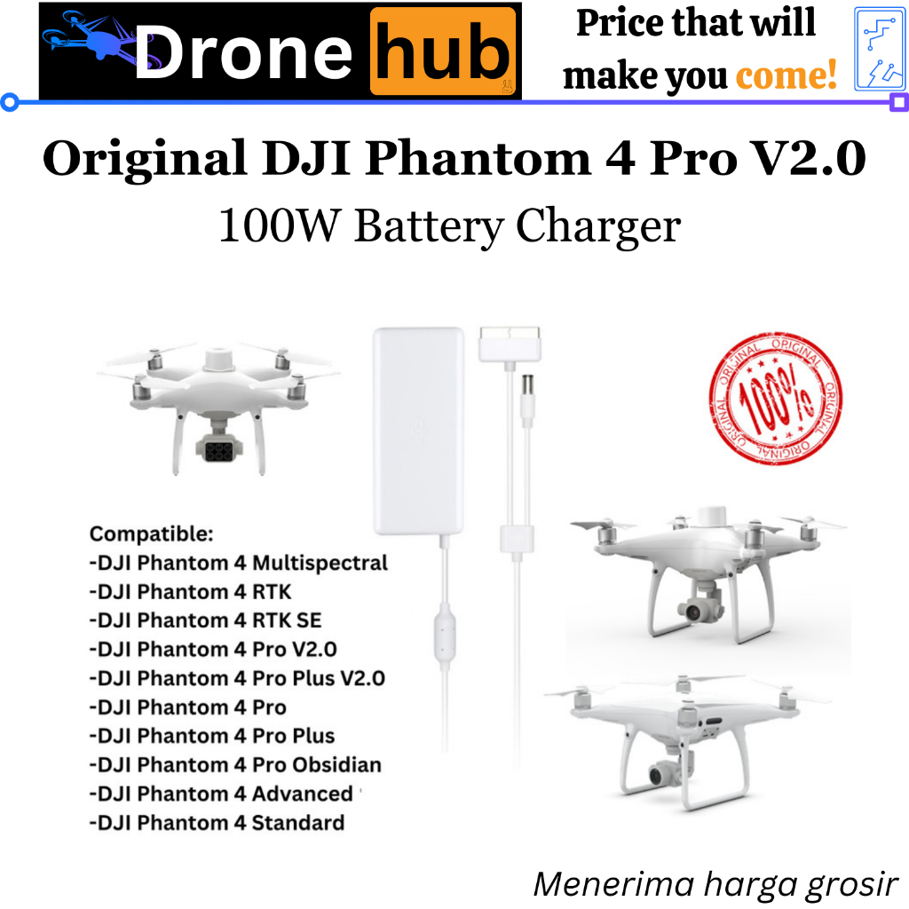 Jual Battery Charger 100 W DJI Phantom 4 Pro V2.0 Baterai RTK ...