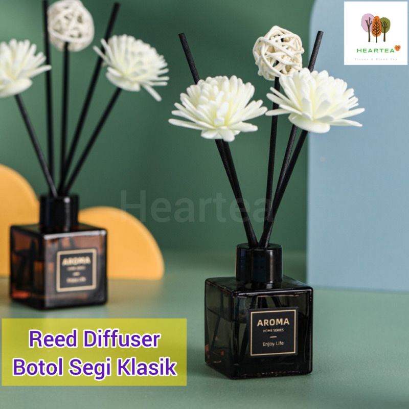 Jual REED DIFFUSER PENGHARUM RUANGAN AROMATERAPI BOTOL SEGI 50 ML ...