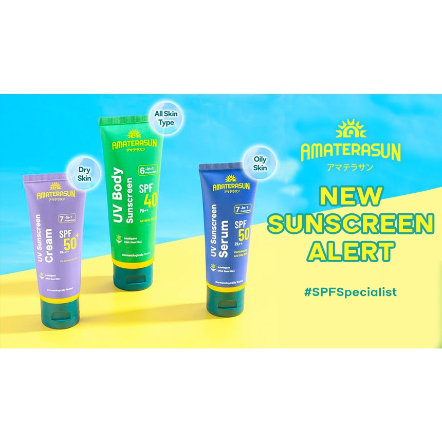 Jual Amaterasun UV Sunscreen Serum SPF 50+ PA++ | Sunscreen Cream SPF 50+ PA++++ | UV Body ...