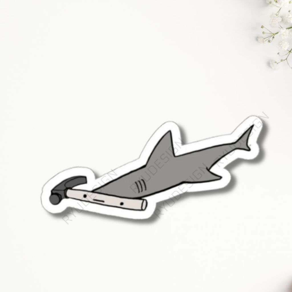 Jual Stiker Sticker Hewan Kucing Hiu Martil Hammerhead Shark Kodok ...
