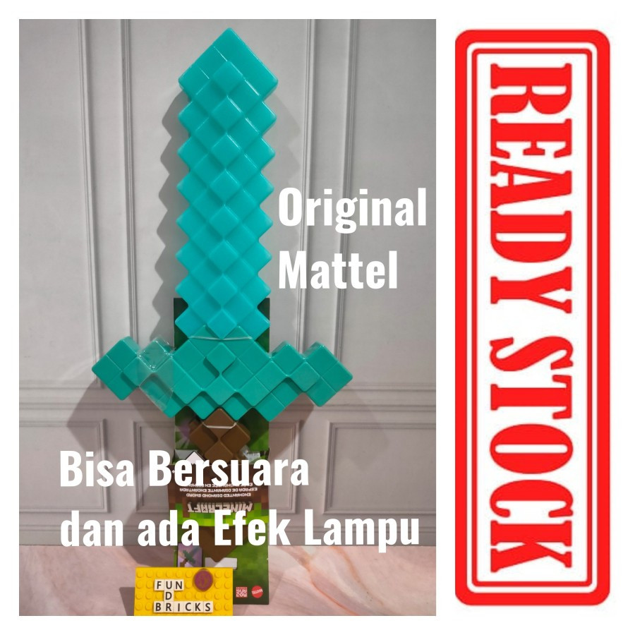 Jual Mattel Minecraft Enchanted Diamond Sword Pedang Minecraft | Shopee ...