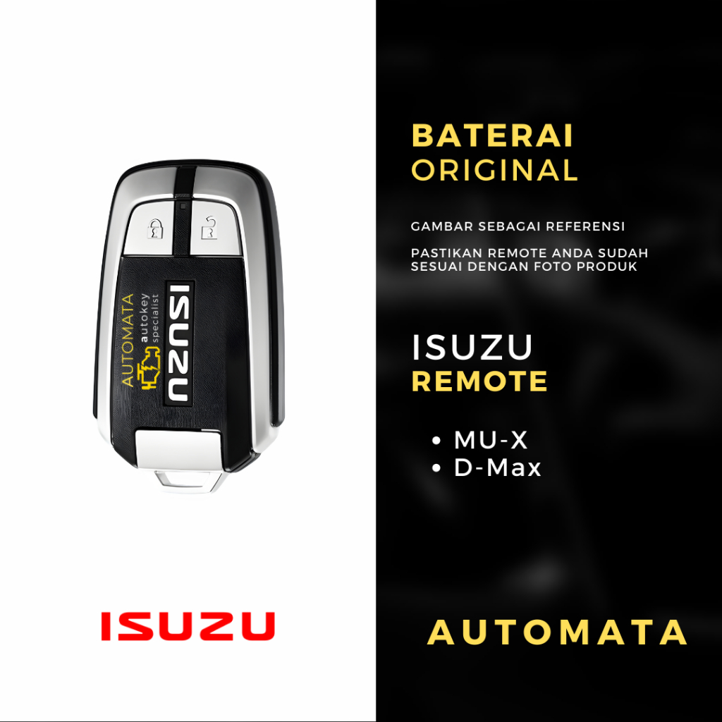 Jual Baterai Remote Kunci Keyless Mobil ISUZU MUX DMAX Original ...