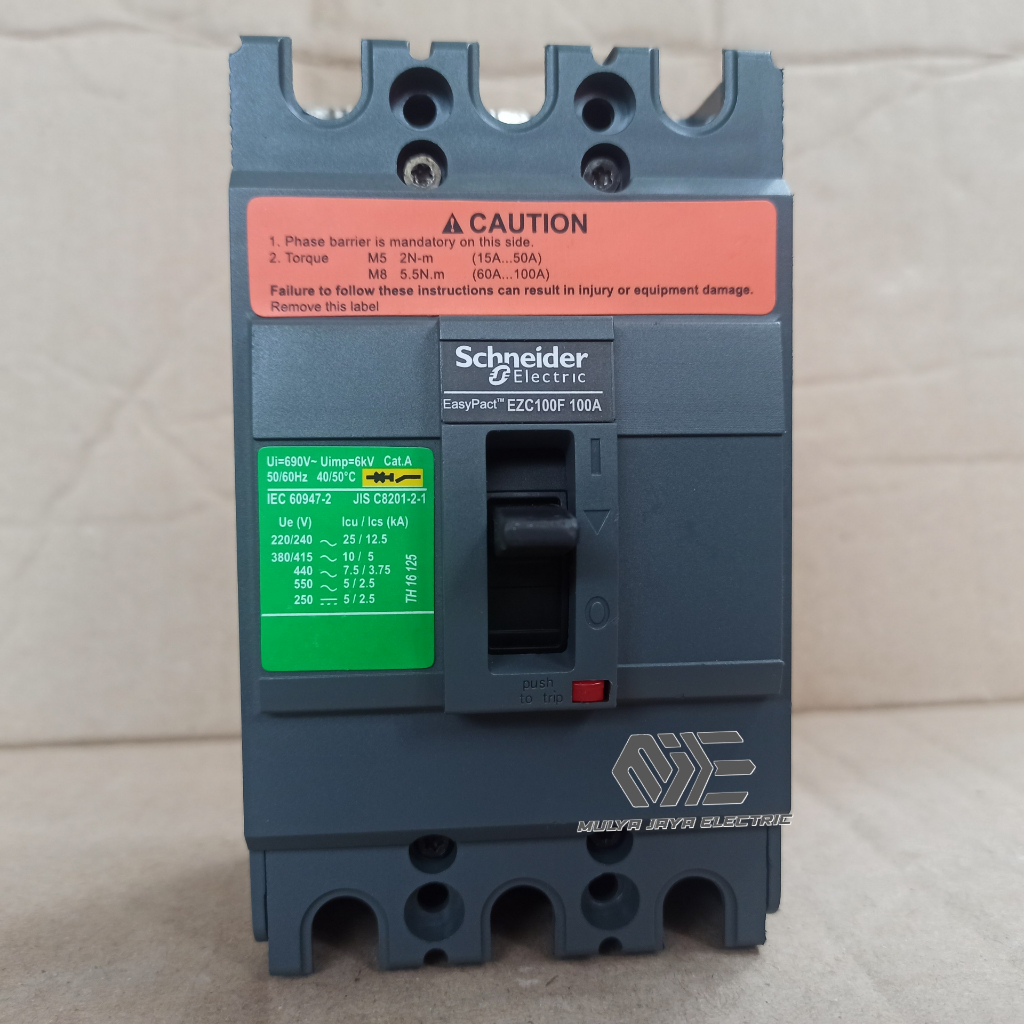 Jual Mccb Schneider Ezc100f 3p 15A 20A 25A 30A 40A 50A 60A 75A 80A 100A Original | Shopee Indonesia