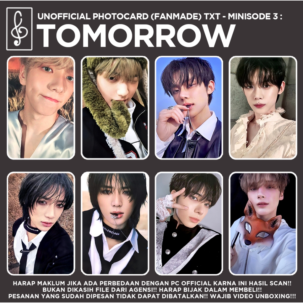 Jual [TXT] MINISODE 3 : TOMORROW PHOTOCARD UNOFFICIAL | Shopee Indonesia