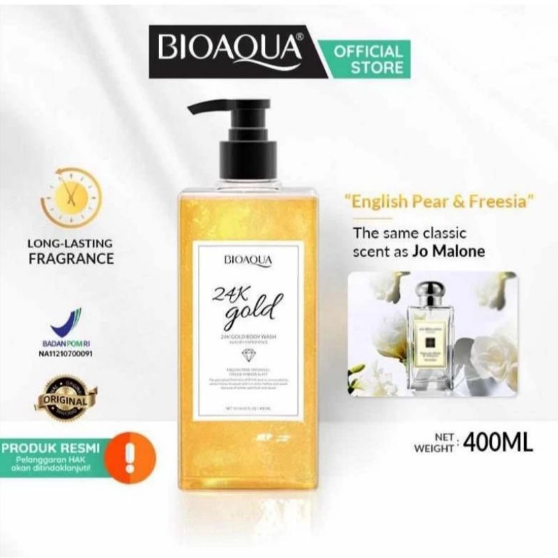 Jual BIOAQUA 24K Gold Body Wash Original BPOM | Shopee Indonesia